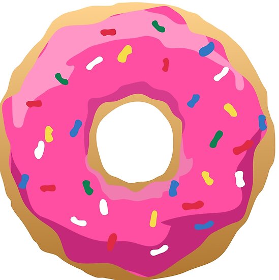 "Simpsons Iconic Doughnut " Poster by DaveMillsDesign | Redbubble
