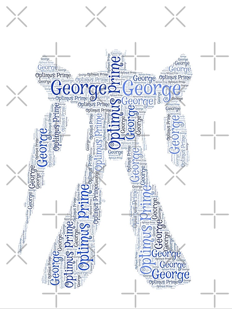 "Transformers Optimus Prime Word Art - George" by HeckaDoodleDo | Redbubble