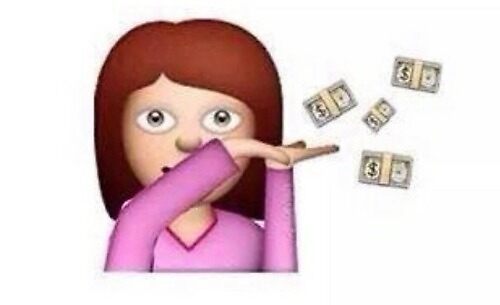 "Girl spending money emoji " by SplurgedColors | Redbubble
