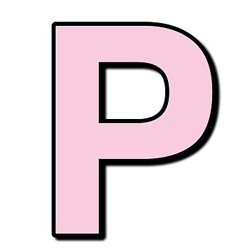 "Pink letter P" Sticker for Sale by imantahar | Redbubble
