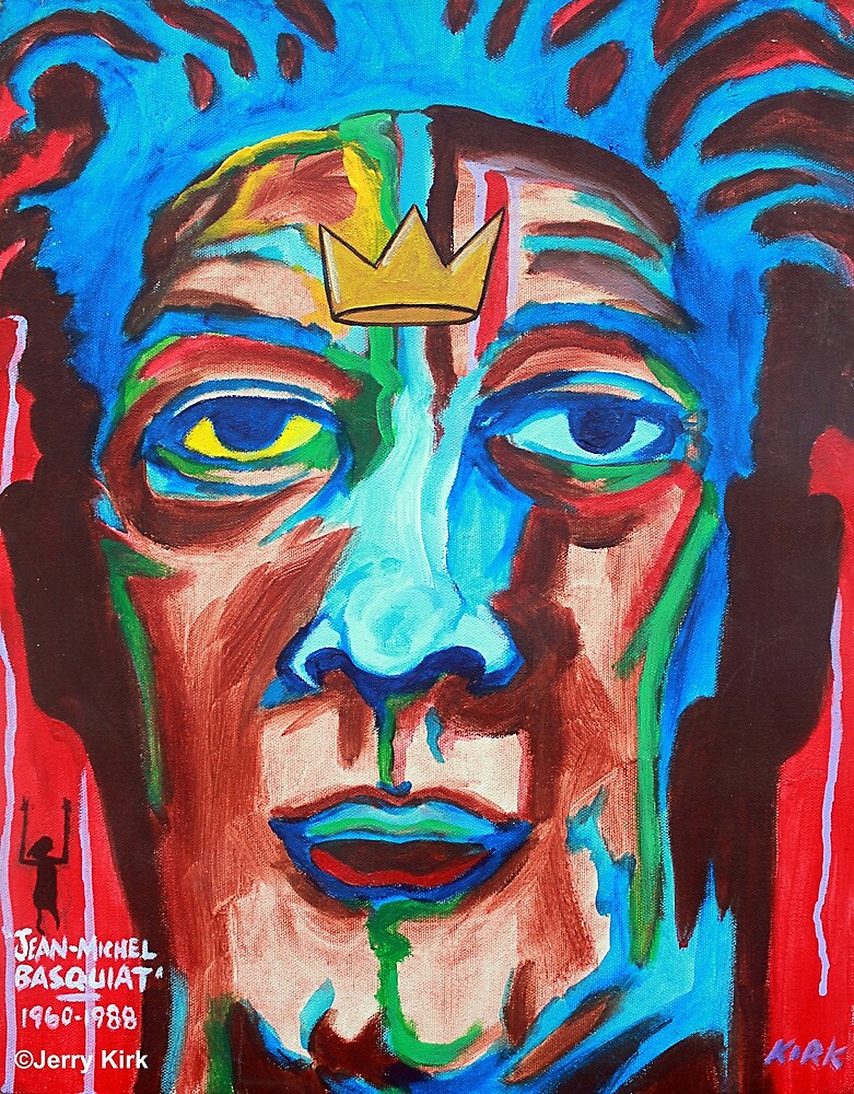 "'Portrait of Jean-Michel Basquiat'" by Jerry Kirk | Redbubble
