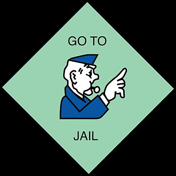 "Go to jail - Monopoly" Sticker for Sale by crossesdesign | Redbubble