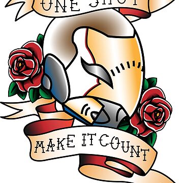 "One Shot" Sticker for Sale by H3XPR00F | Redbubble