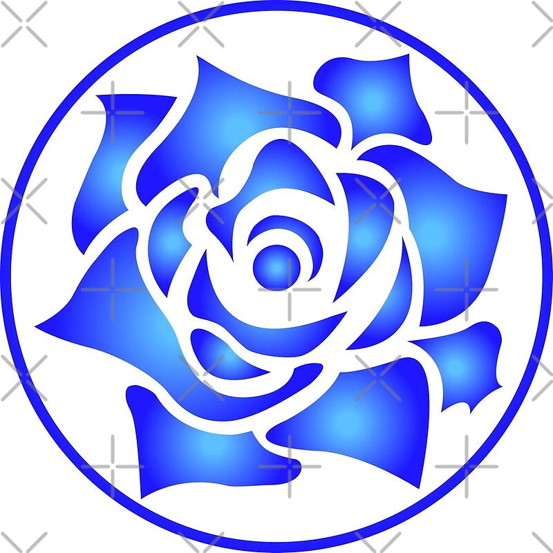"Rachel Alucard Rose Emblem - Blue Ver." by nanashi-sama | Redbubble