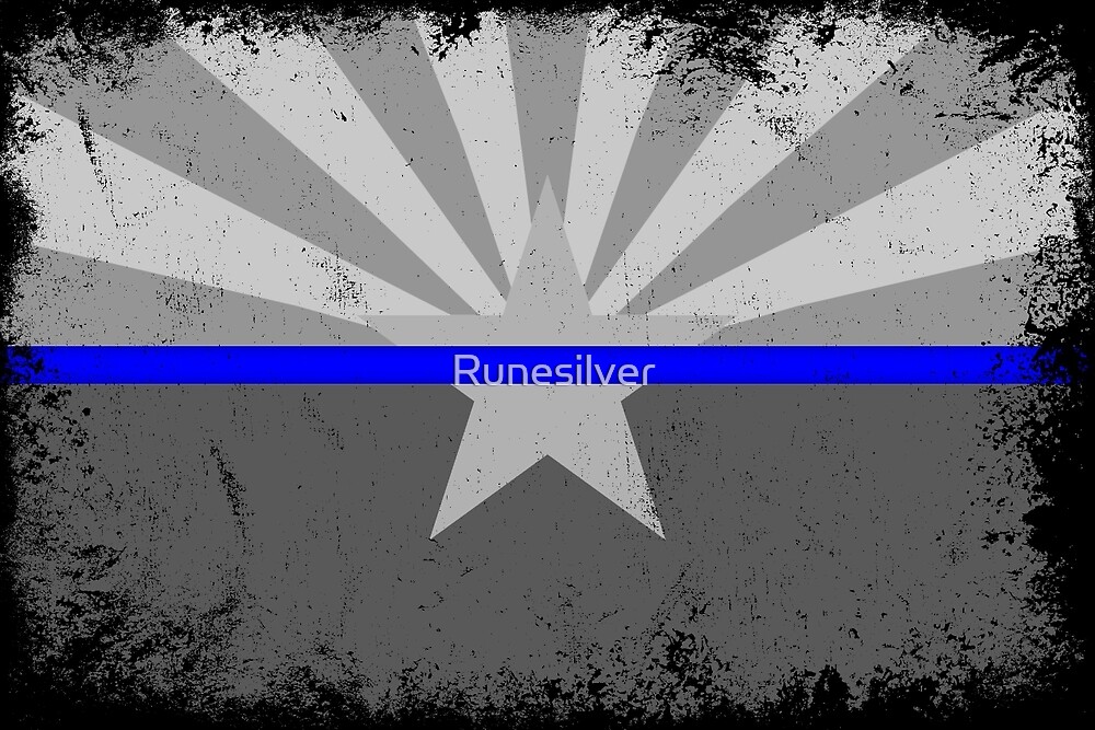 "Blue Line Arizona State Flag" by Runesilver | Redbubble