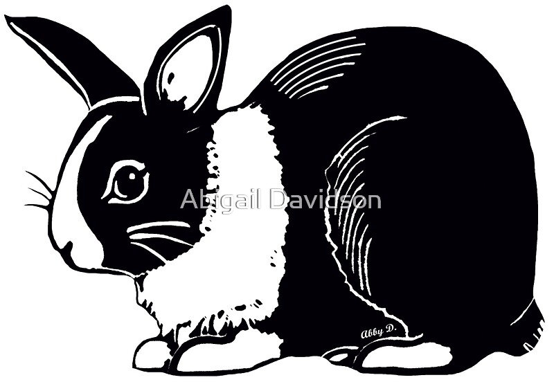 "Dutch Rabbit" Stickers by Abigail Davidson | Redbubble