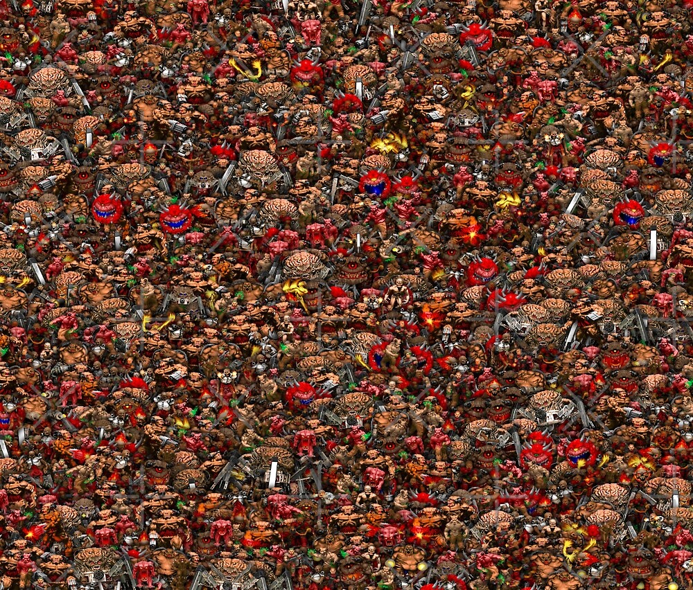 "All enemies from Doom" by dima-v | Redbubble