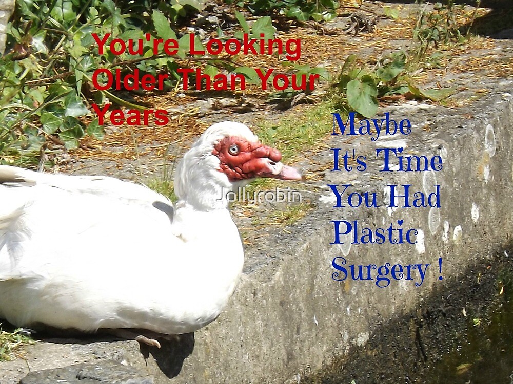 "Plastic Surgery Muscovy Duck" by Jollyrobin | Redbubble