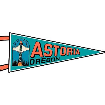 "Vintage Style Astoria, Oregon Pennant" Sticker for Sale by zsonn ...