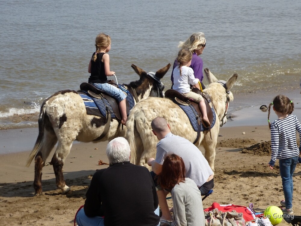 "Donkey rides on the beach" by Sue Gurney | Redbubble