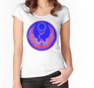 "Defiant Phoenix Symbol in Red White and Blue" by Tzsycho | Redbubble