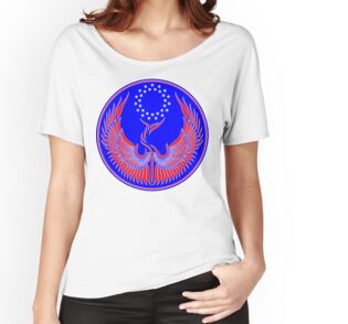 "Defiant Phoenix Symbol in Red White and Blue" by Tzsycho | Redbubble