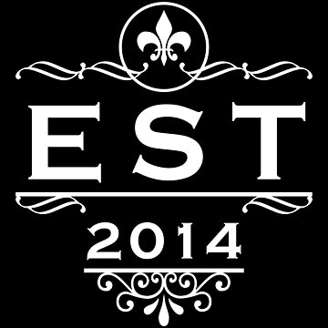 "Established 2014" Sticker for Sale by Fives55 | Redbubble