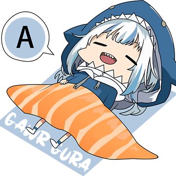 "Hololive EN - Gawr Gura Shark Sashimi" Sticker for Sale by ShermanPhil ...