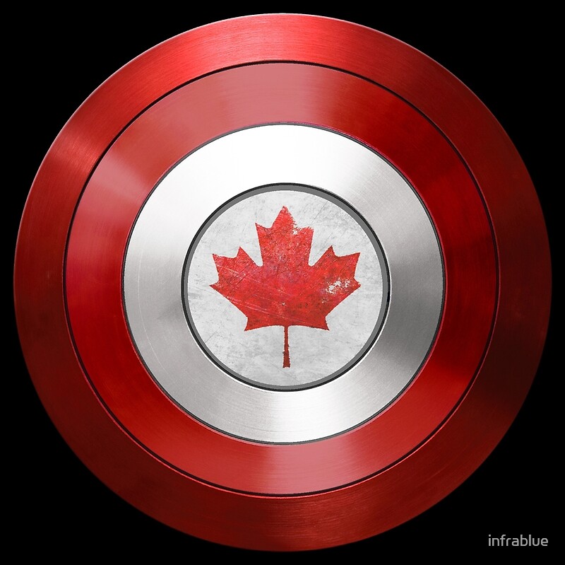"CAPTAIN CANADA - Captain America inspired Canadian shield" Greeting ...