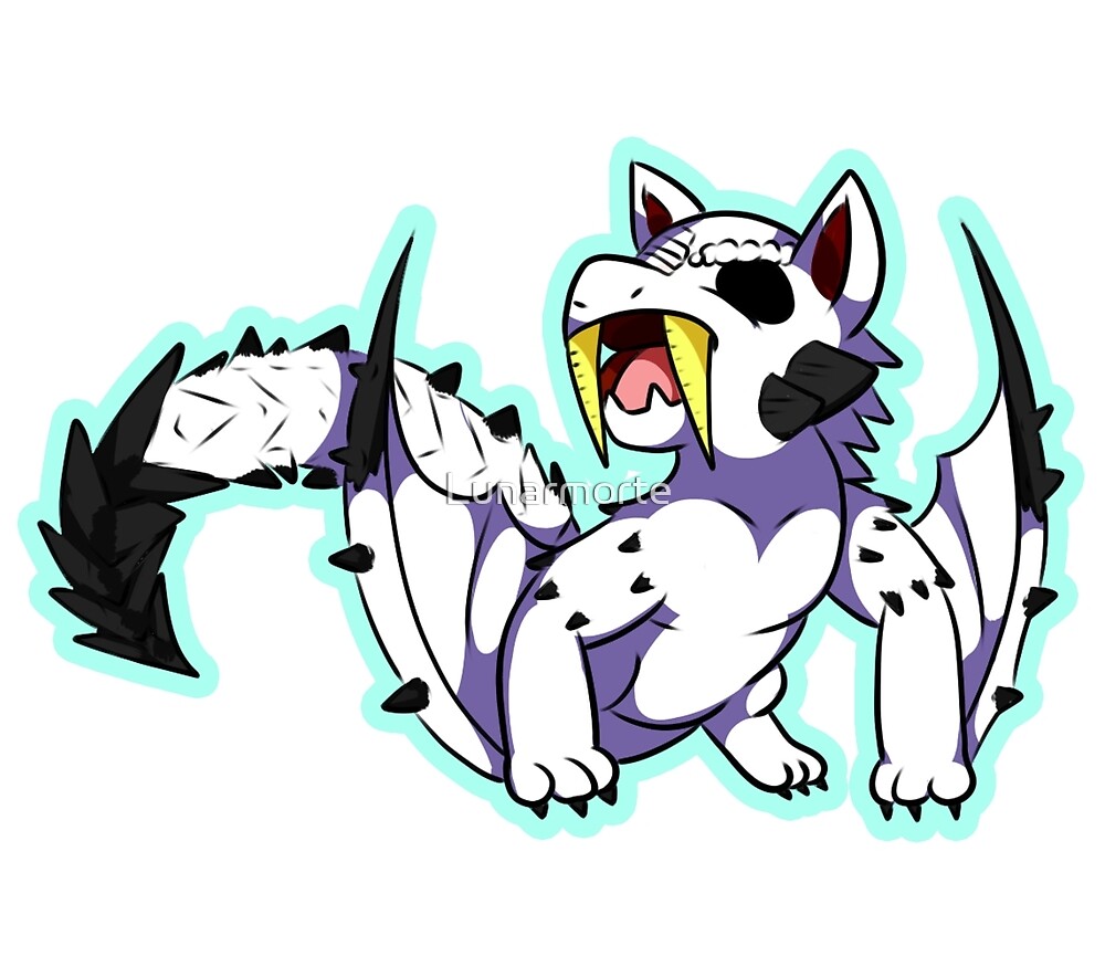 "Barioth Chibi Fanart Monster Hunter" by Lunarmorte | Redbubble