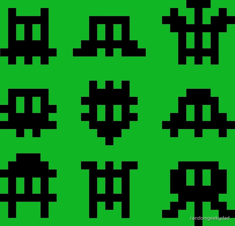"Pixel Invaders - Retro Pixelart Space Ships" by randomgeekydad | Redbubble