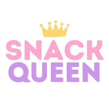 "snack queen" Sticker for Sale by pheebsdesigns | Redbubble