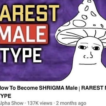 "Shroomjak, Mushroom Wojak, Mushroom Meme Sticker, Shrigma Male ...