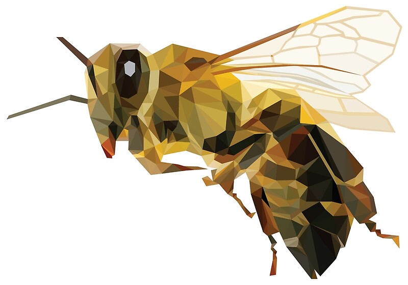 "Polygon Bee" by pixelinkart | Redbubble