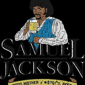 "SAMUEL JACKSON BEER RETRO " Sticker for Sale by FernetInaky15 | Redbubble