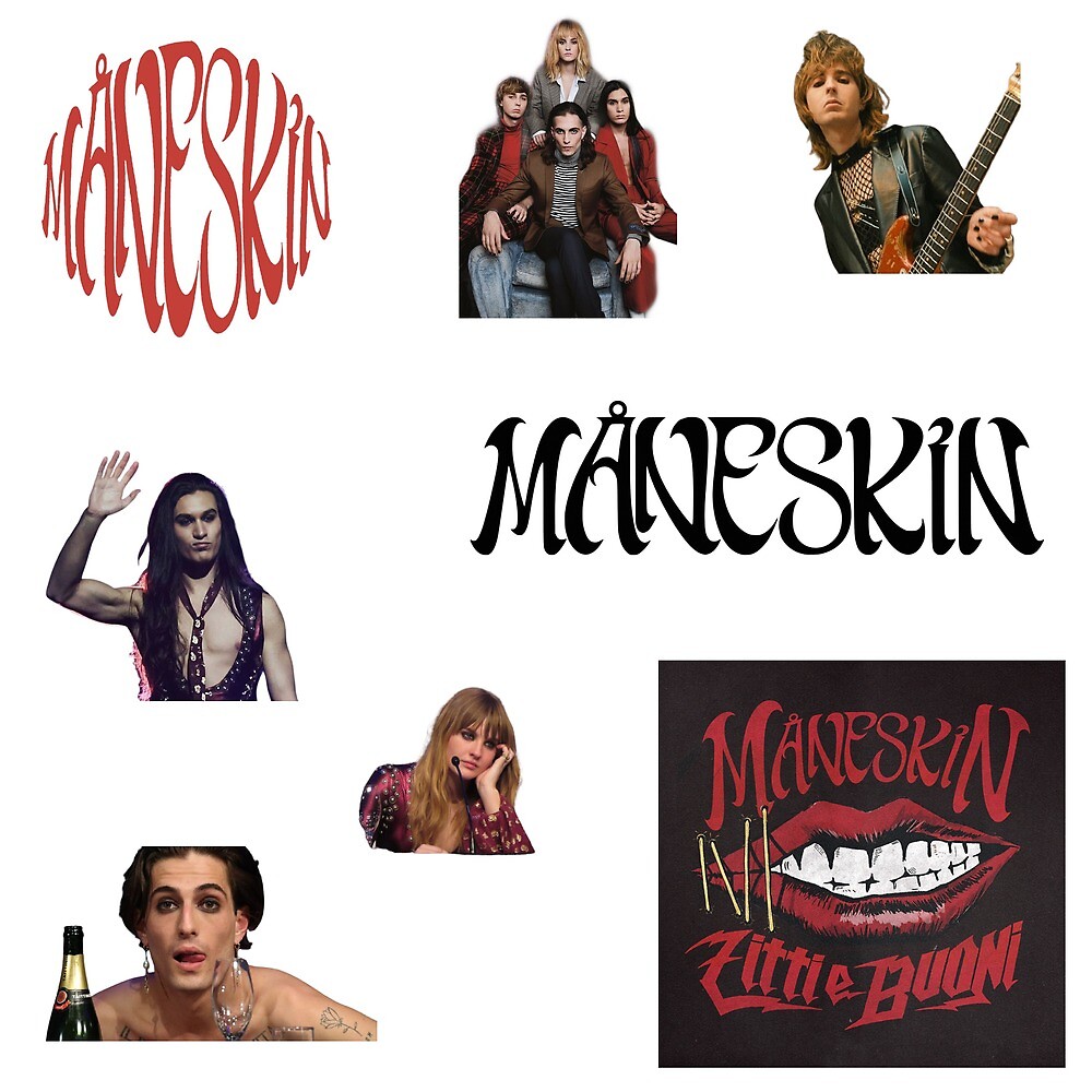 "maneskin sticker pack" by retroChew | Redbubble