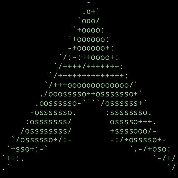 "Arch Linux Neofetch ASCII Art Logo" Sticker for Sale by WhateverIs ...