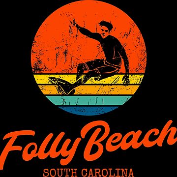 "Folly Beach South Carolina" Sticker for Sale by Kiwidom | Redbubble