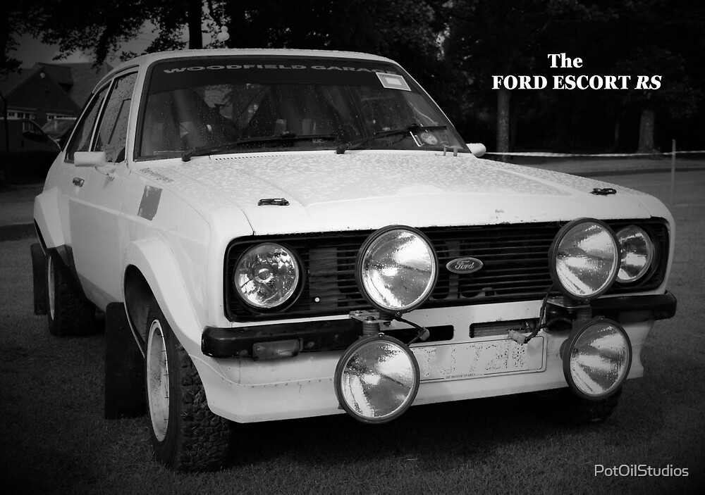"Ford Escort RS Rally Car: 1970s Retro" by PotOilStudios | Redbubble