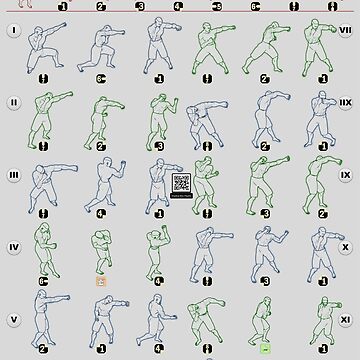 "Dozen Boxing Combinations | Iron Combos | A0 A1 Poster | Peekaboo ...