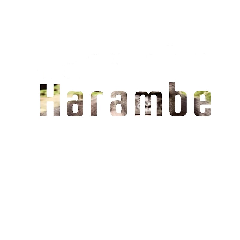 "Harambe Graphic Text" by Percy-Poseidon | Redbubble