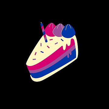 "Subtle Bisexual cake. bisexual cake. bisexual birthday cake" Sticker ...