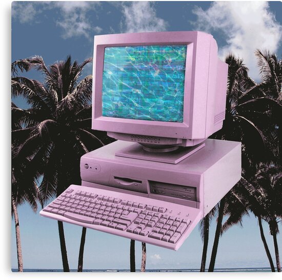 "Retro 90s Computer" Canvas Prints by WellDamnMalik | Redbubble