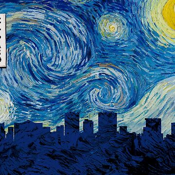 "El Paso Van Gogh Starry Night" Sticker for Sale by danielfgf | Redbubble