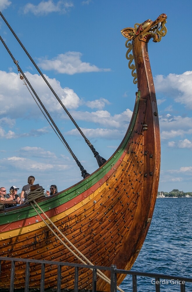 "The Beautifully Carved Prow of the Draken Harald Harfragre" by Gerda ...