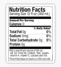 Nutrition Facts: Stickers | Redbubble