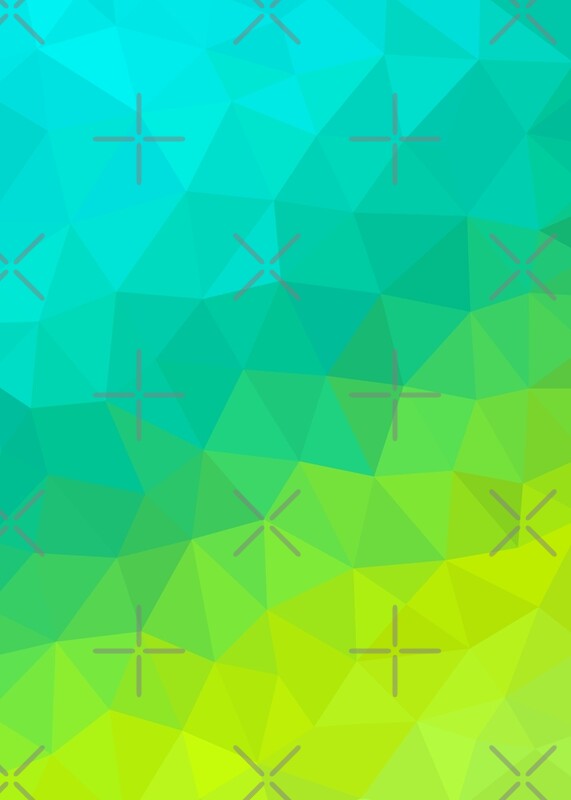 "Springtime Green Fields Abstract Geometric Triangle Pattern" by ...