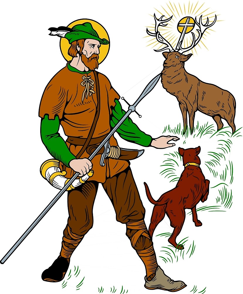 "ST HUBERT OF LIEGE the HUNTER" by CatholicSaints | Redbubble