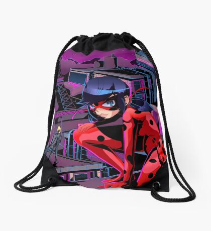 Miraculous Ladybug Drawstring Bags | Redbubble