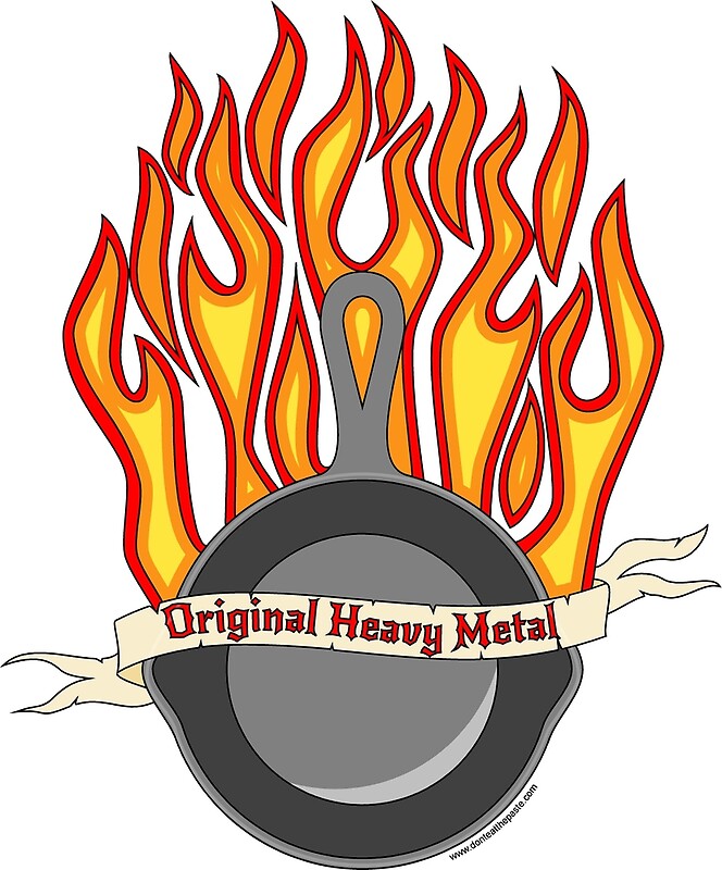 "Cast Iron Pan- tattoo style" by ShalaK | Redbubble