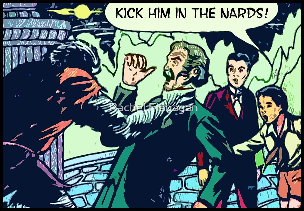 "Kick Him in the Nards!" by Rachel Flanagan | Redbubble
