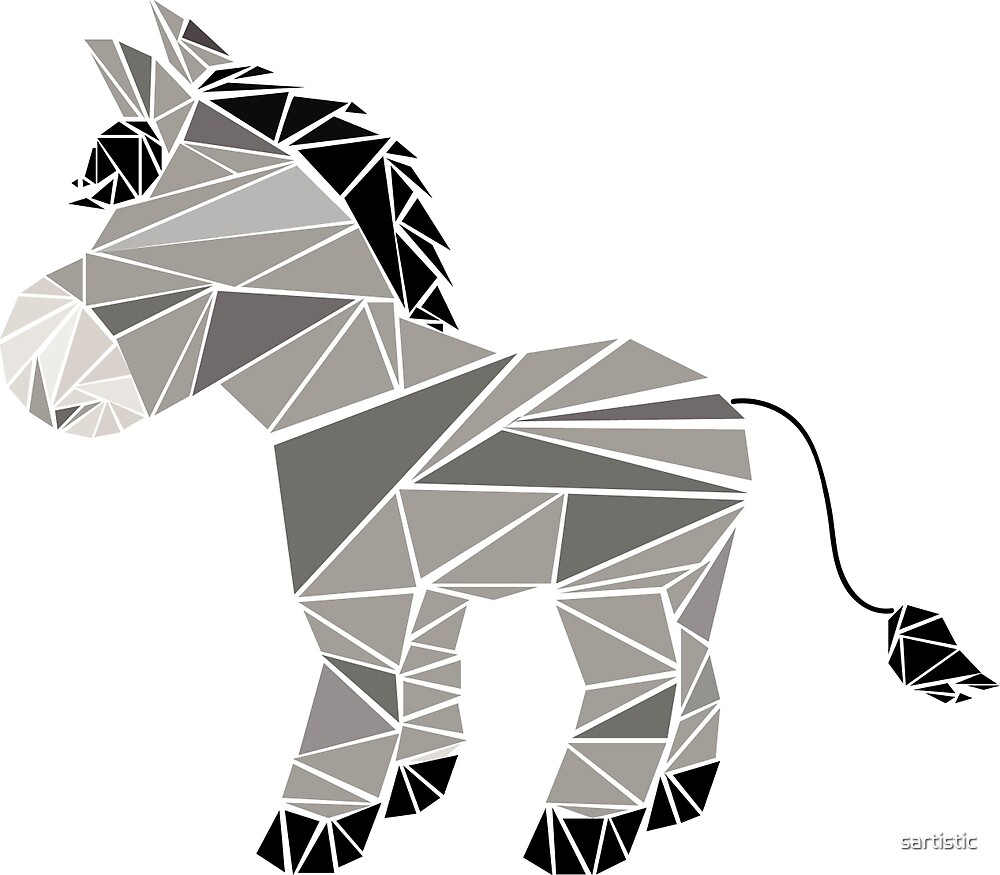 "Geometric donkey" by sartistic | Redbubble