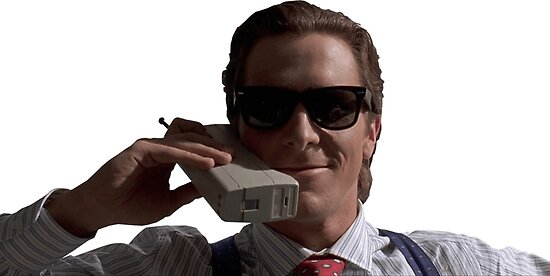 "Patrick Bateman on Phone (American Psycho)" Poster by muwumbe | Redbubble