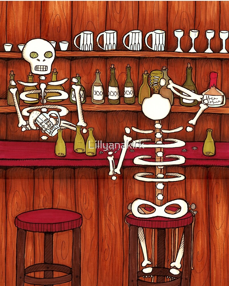 "Skeleton Bar" by Lillyanakirk | Redbubble