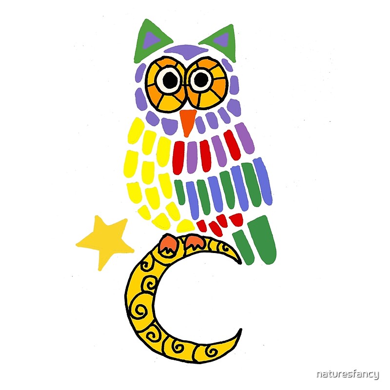 "Funky Cool Owl Avbstract Art" by naturesfancy | Redbubble