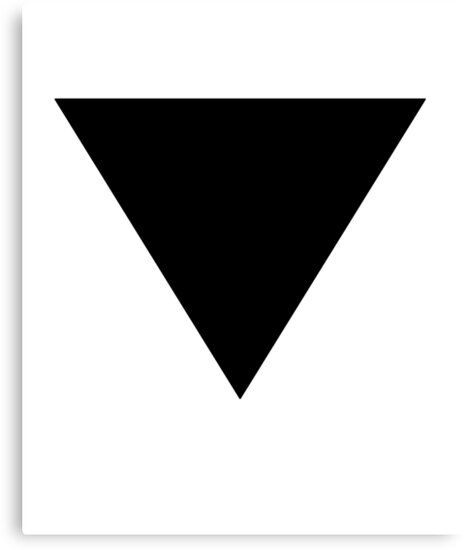 "BLACK INVERTED TRIANGLE" Canvas Print by Rock-it | Redbubble