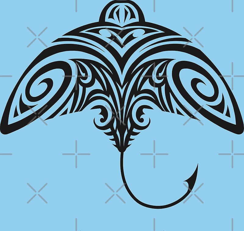 "Tribal Tattoo Polynesian Stingray Design" by Kiwidom | Redbubble