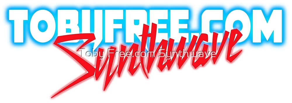 "Synthwave Logo Template" by Toby Free.com Synthwave | Redbubble