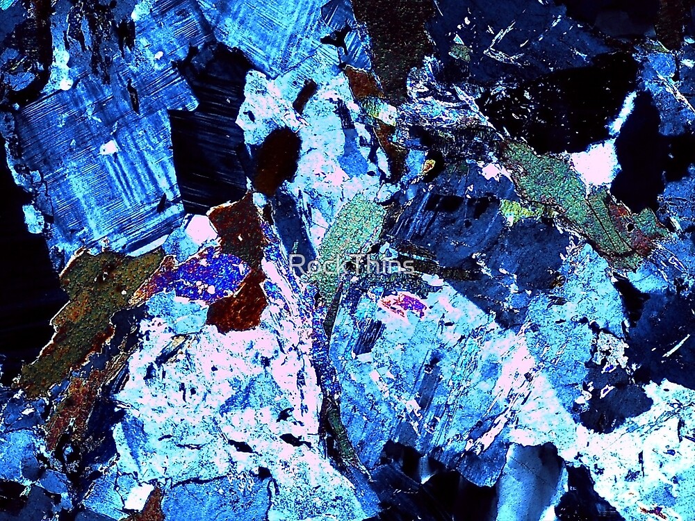 "Microcline Potassium Feldspar XPL" by RockThins | Redbubble