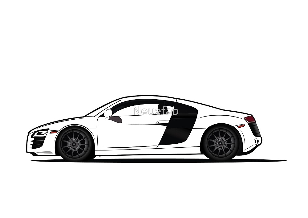 "Audi R8 Vector Design Sticker Shirt Poster" by Neuefab | Redbubble
